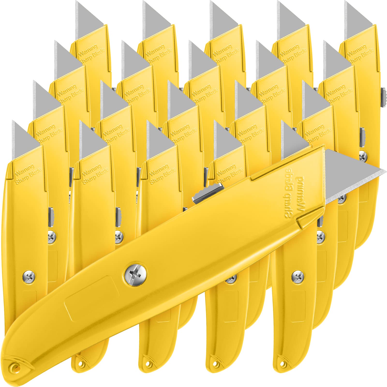 Reginary 20 Pcs Box Cutter Bulk Retractable Utility Knife Heavy Duty ...