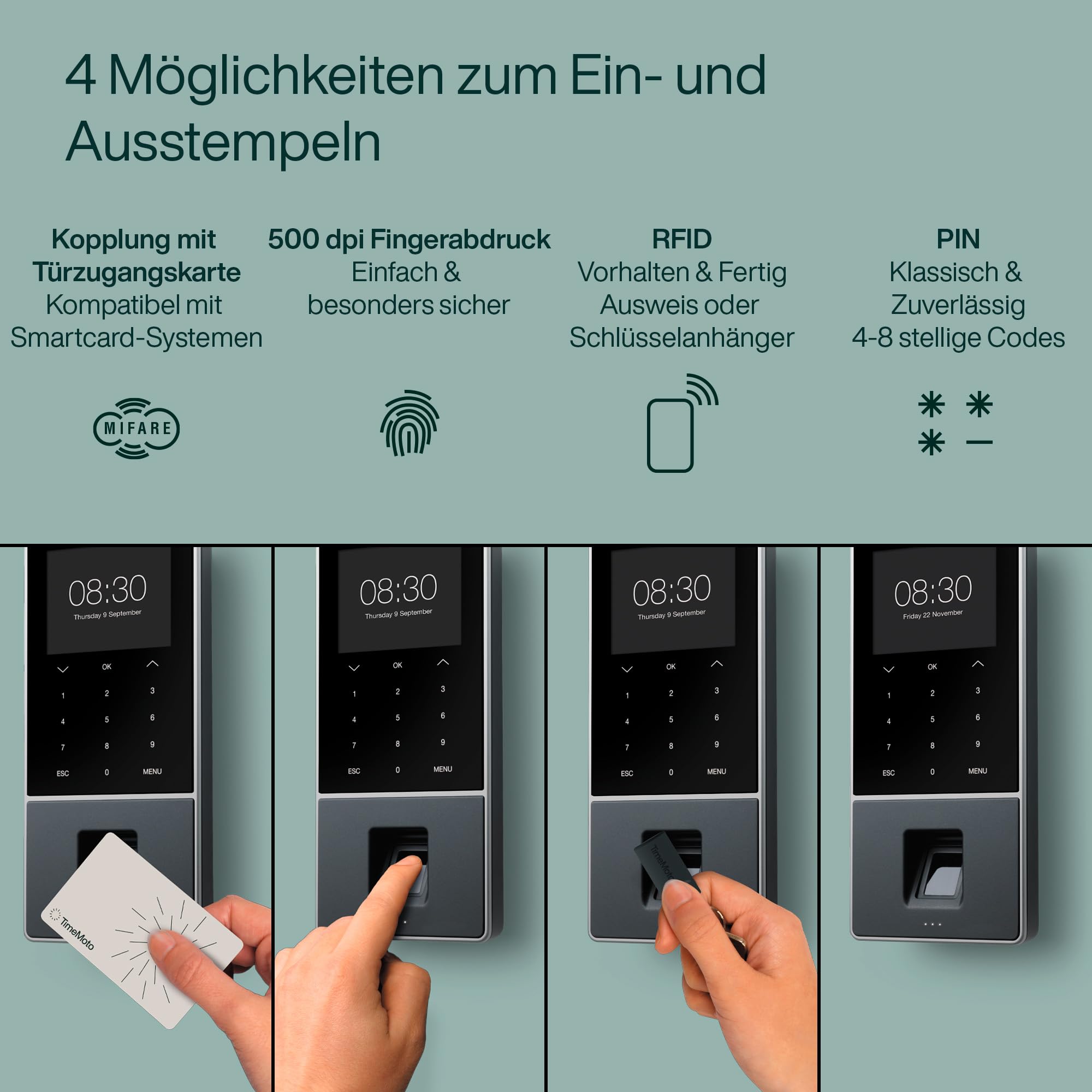 Tm 828 Clock TimeMoto TM-828 SC Fingerprint Time Clock - 2000 User ...