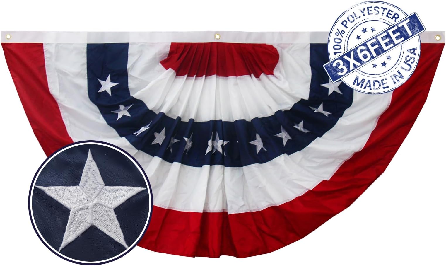 Amazon.com : 3x6 Ft Windstrong Deluxe (Double Sided) US American Flag ...