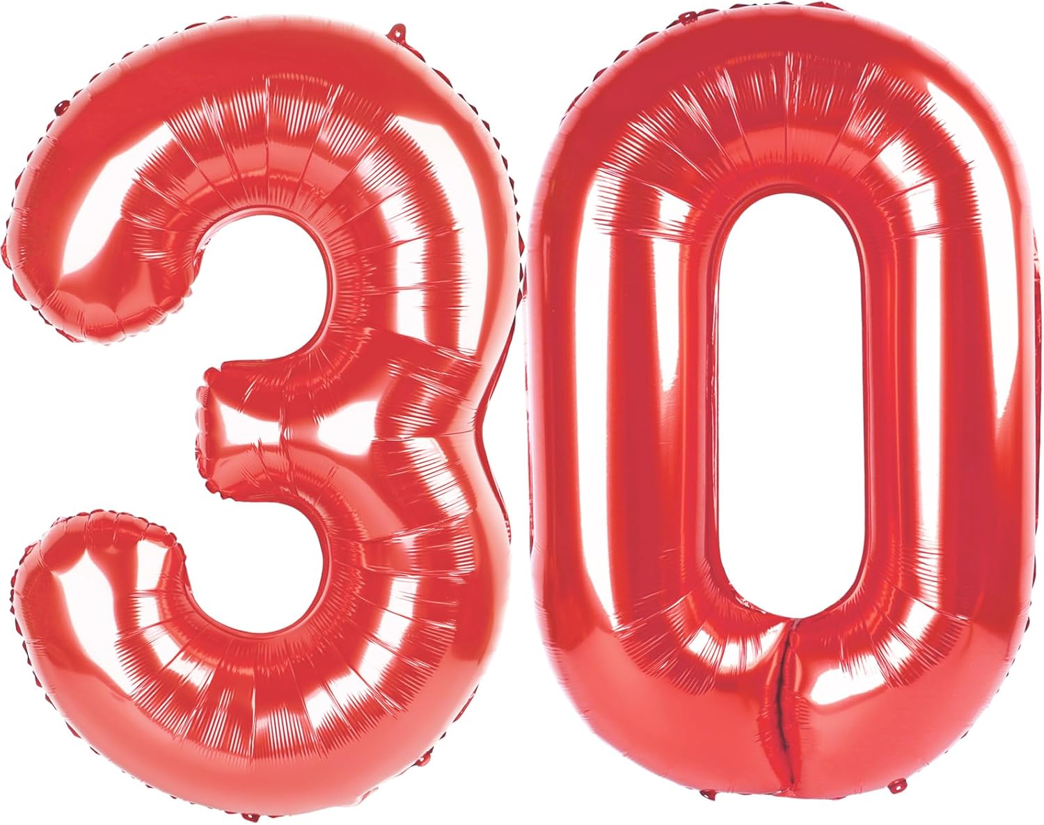 Amazon.com: Red Number 30 Balloon 40 Inch Birthday Decorations, Number ...