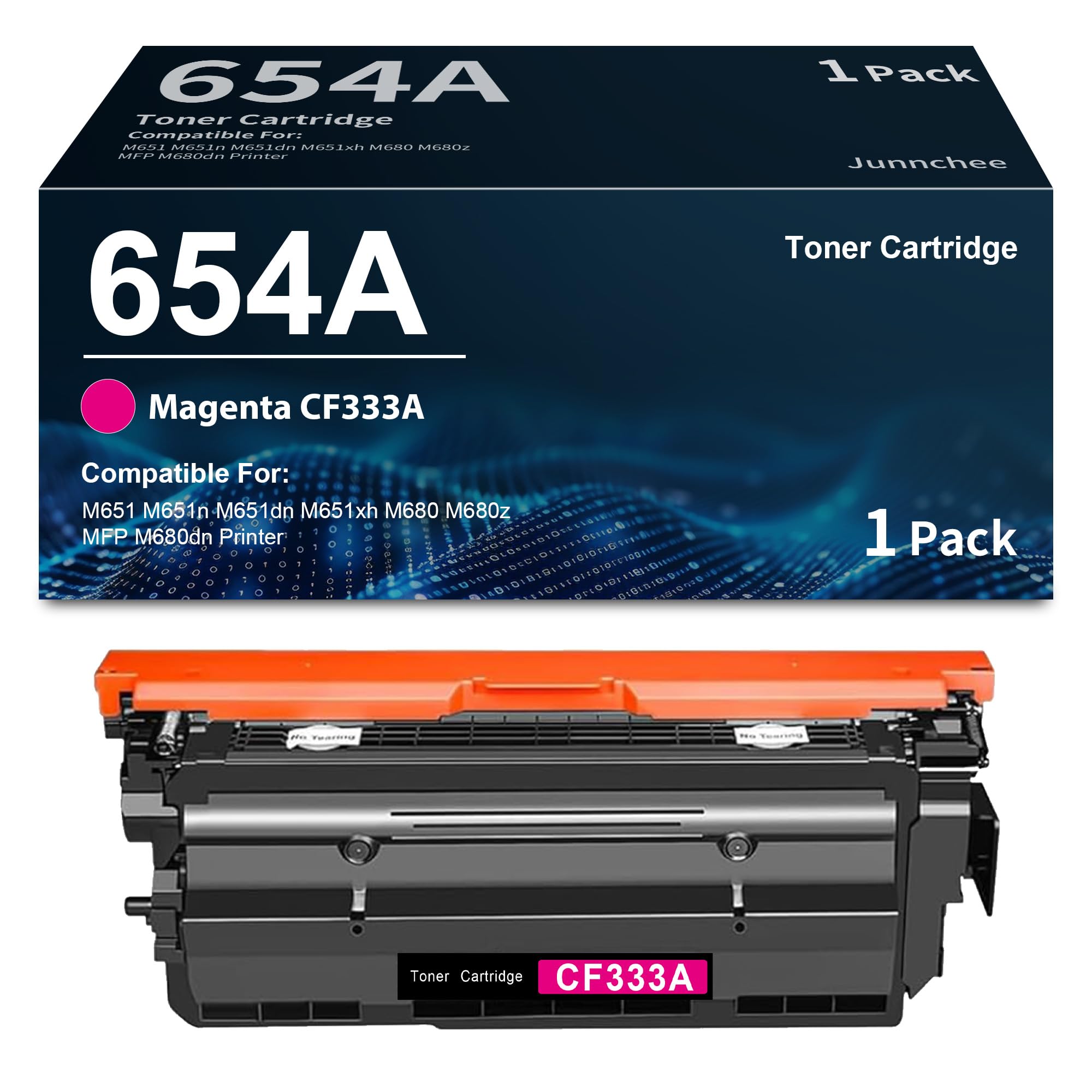 Amazon.com: Junnchee 654A Magenta Toner Cartridge | CF333A Compatible ...