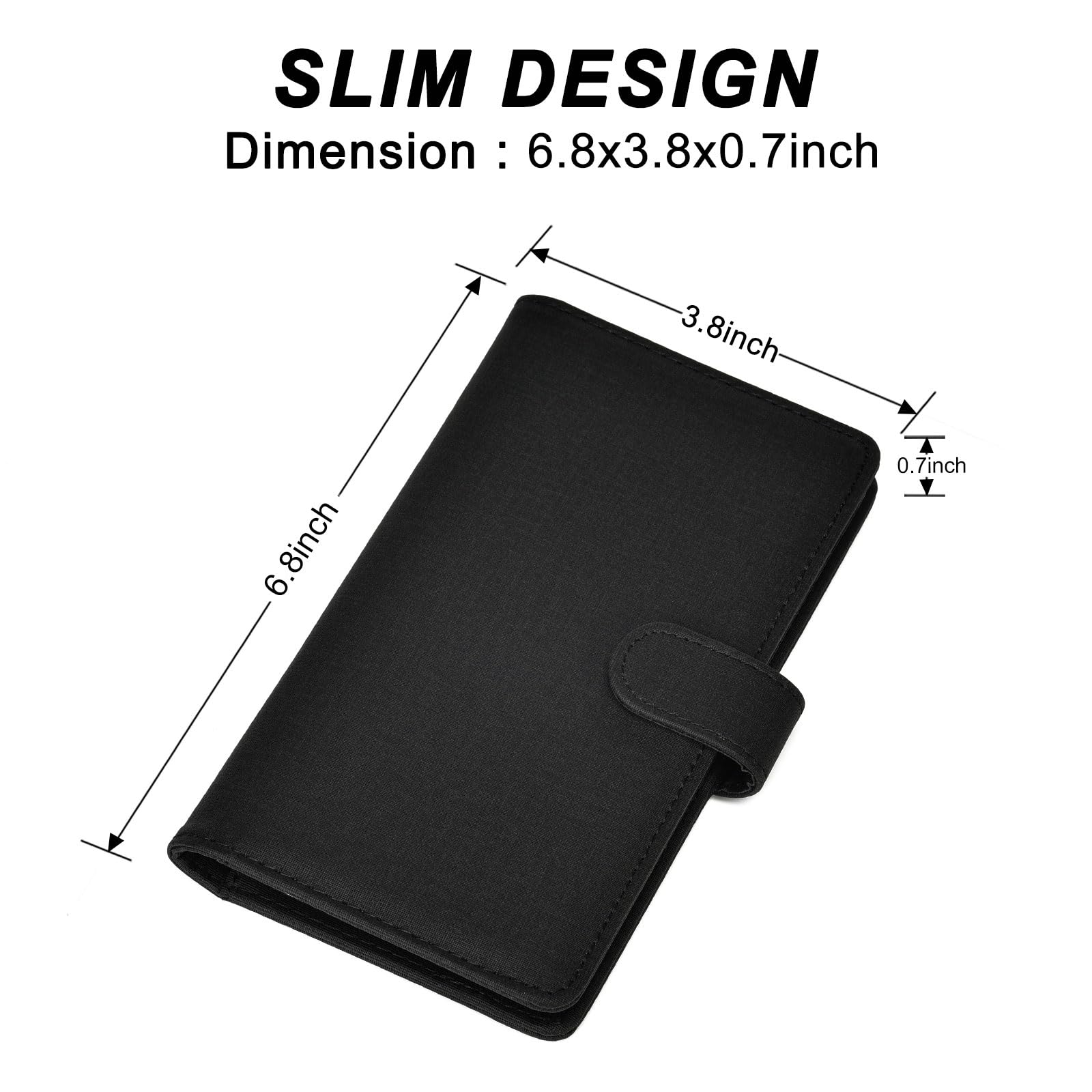 Snapklik.com : Black Woven Checkbook Covers- Leather RFID Check ...