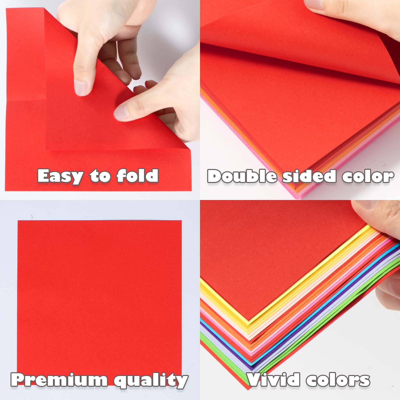 Snapklik.com : 1500 Sheets Origami Paper 6x6 Inch Square, 20 Vivid ...