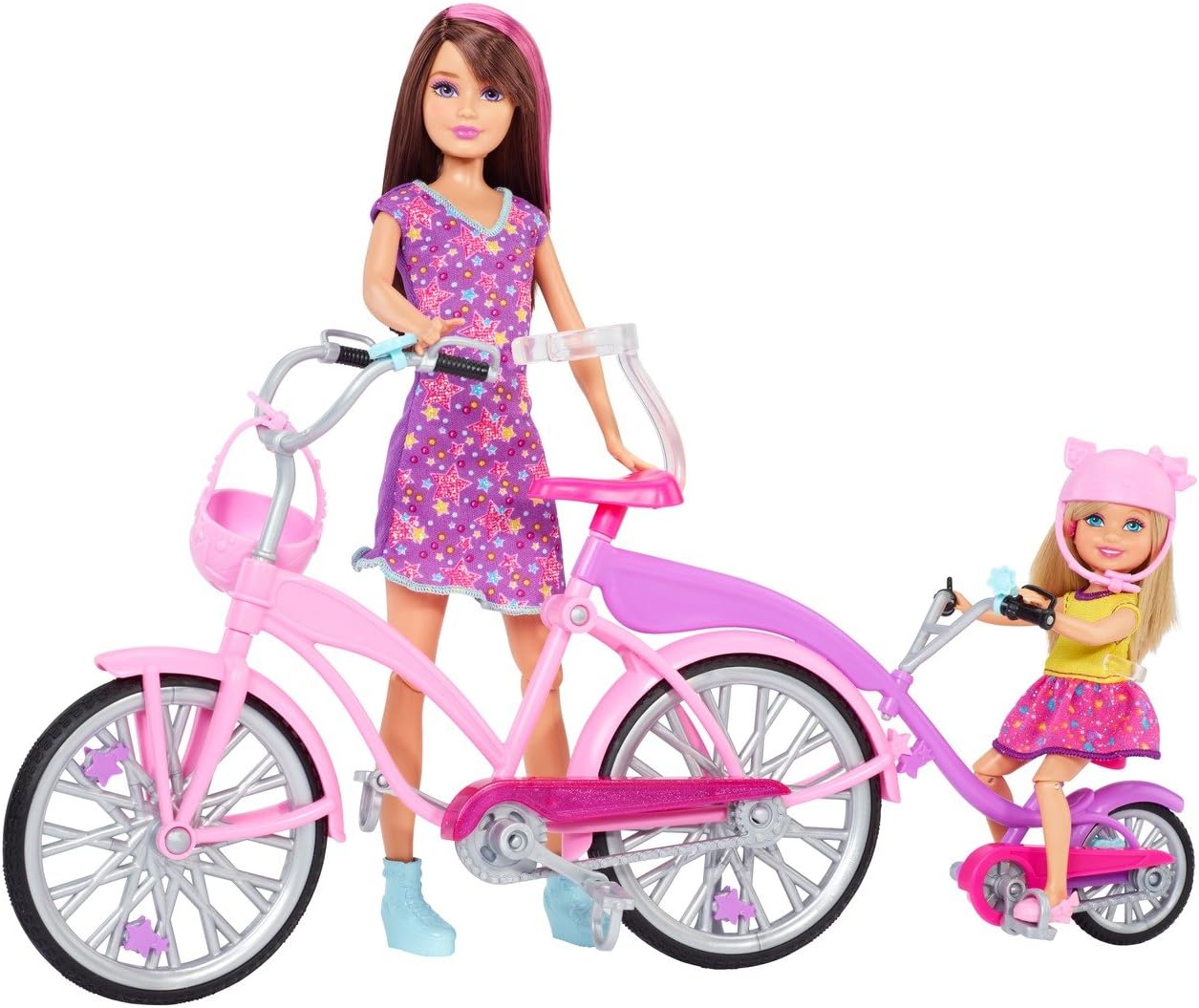 Barbie Mattel BLT06 Schwestern Fahrrad, inklusive 2 Puppen: Amazon.de: Spielzeug