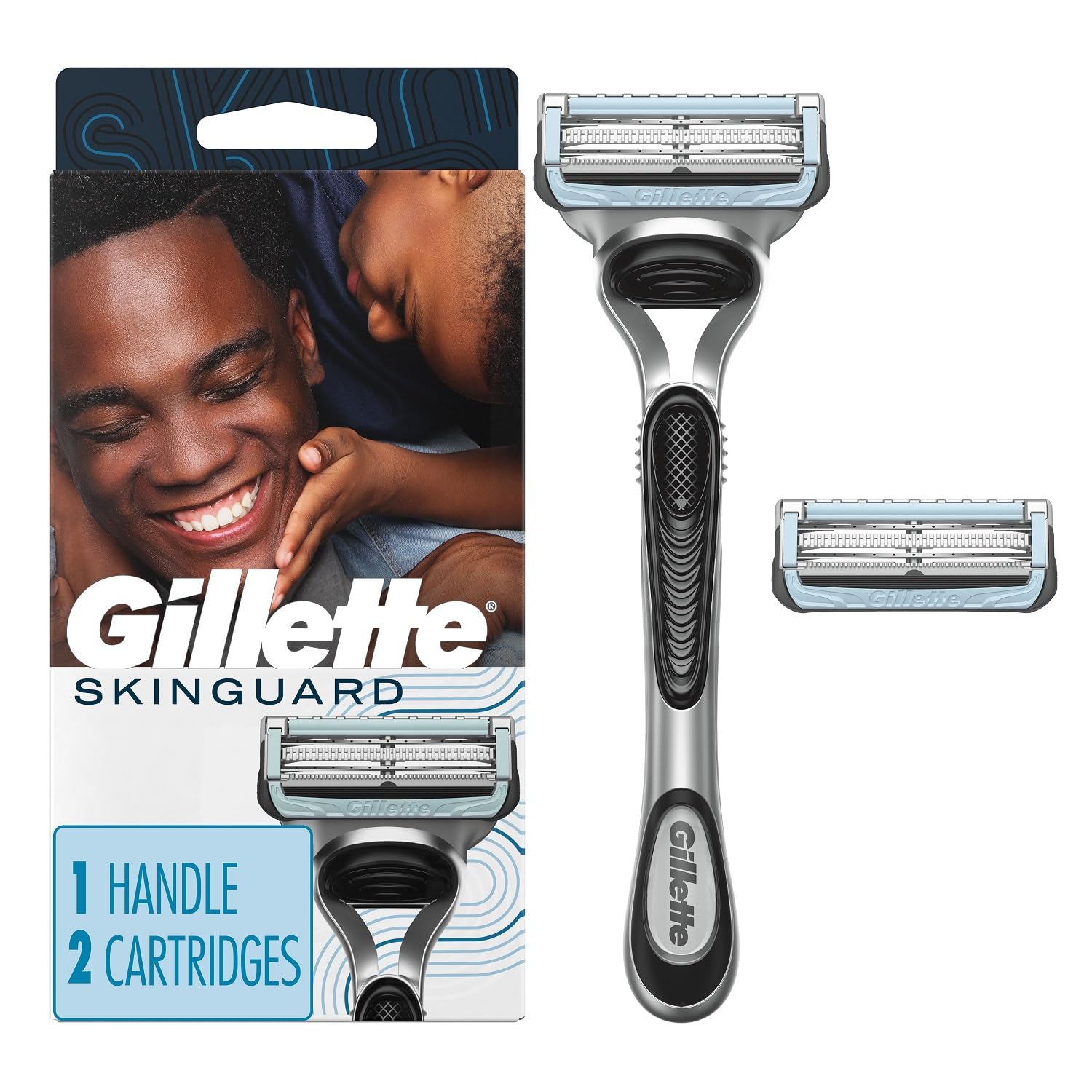 Amazon.com: Gillette SkinGuard Men's Razor Handle + 2 Blade Refills ...