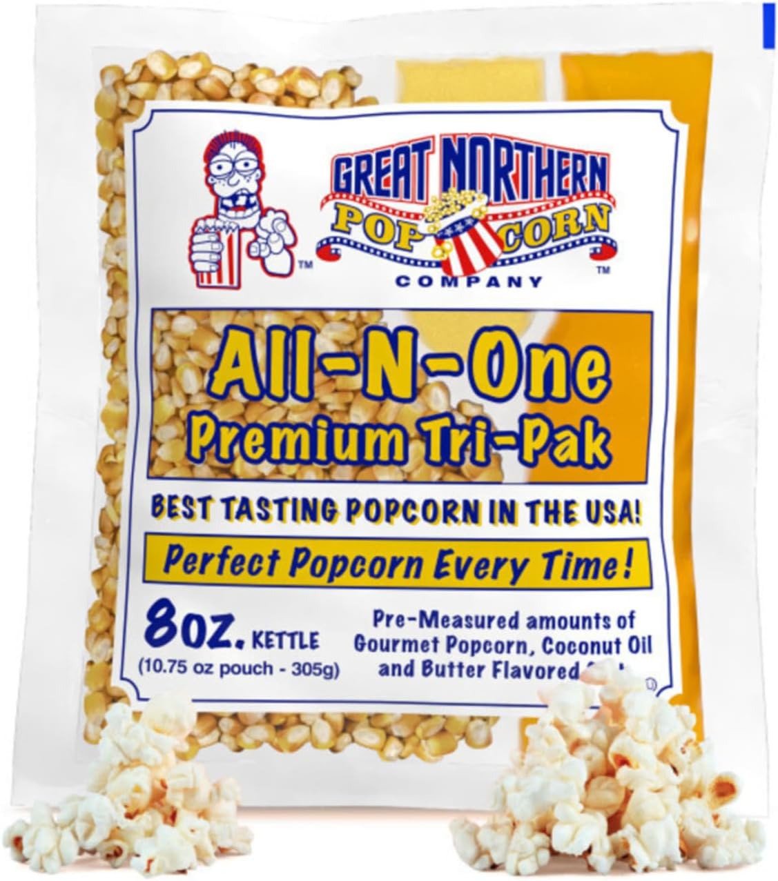 8oz Popcorn Machine Popcorn Packets - All-in-One Movie Theater Style ...