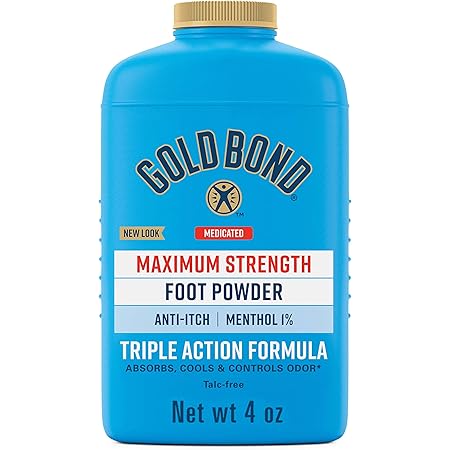 Amazon.com: Gold Bond Medicated Talc-Free Foot Powder 4 oz., Maximum ...