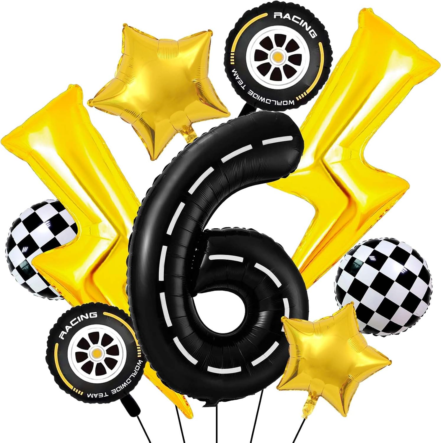 Amazon.com: Cars Birthday Decorations, 6th Birthday Decorations for ...