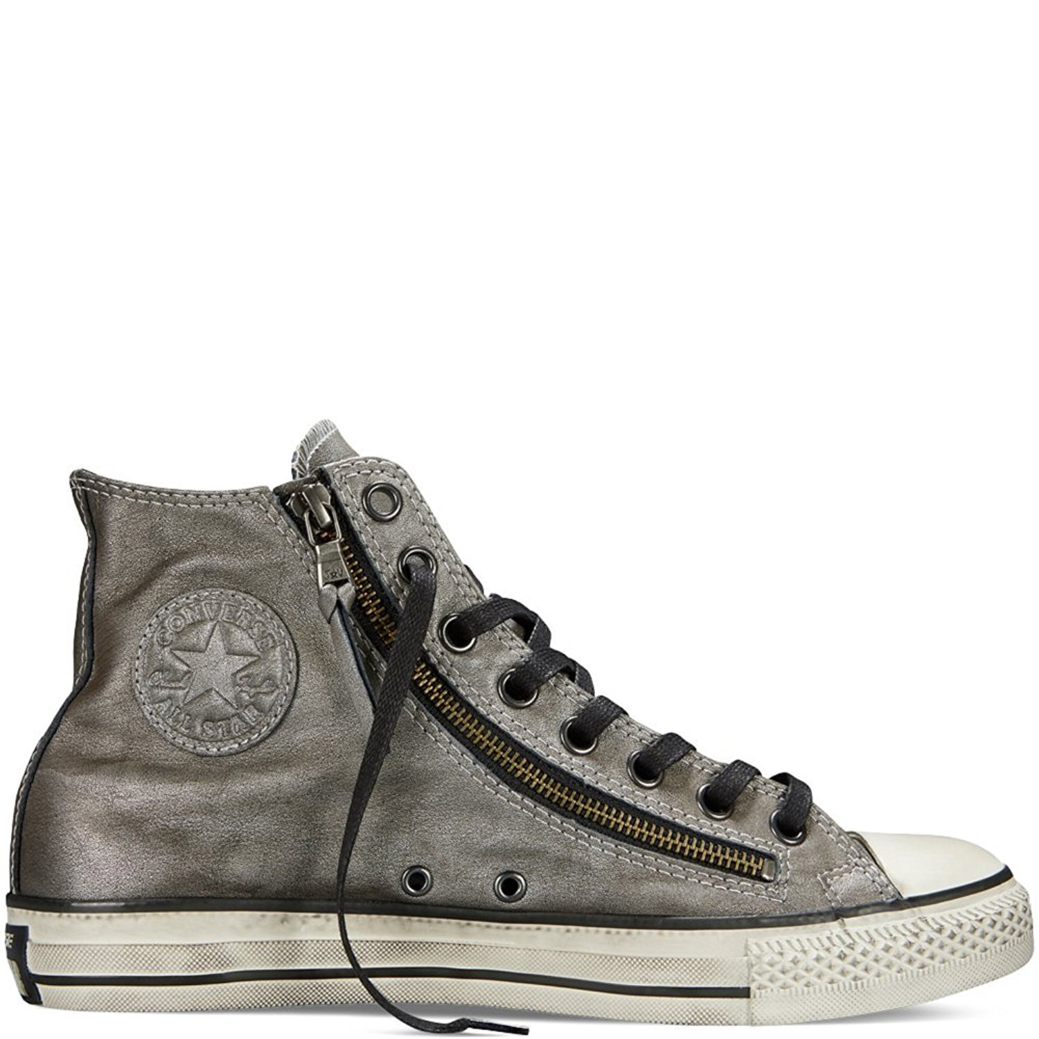 Buy Converse Men's John Varvatos CT Brush DBL Zip Silver 147377C (Size ...