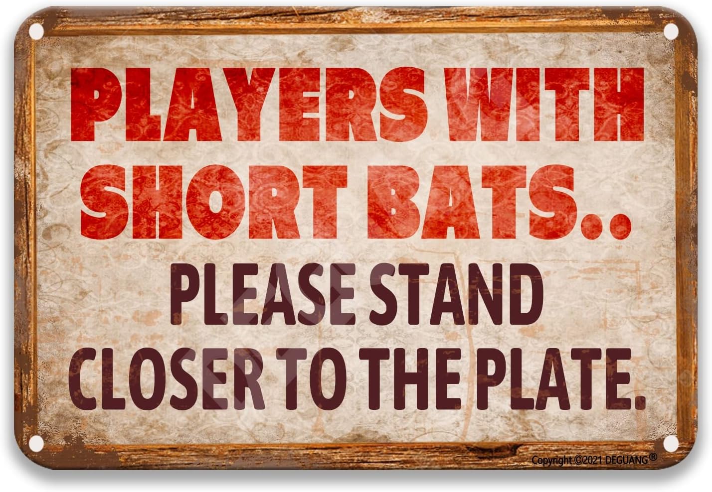 Amazon.com: Wallors Funny Mens Bathroom Signs, Players With Short Bats ...