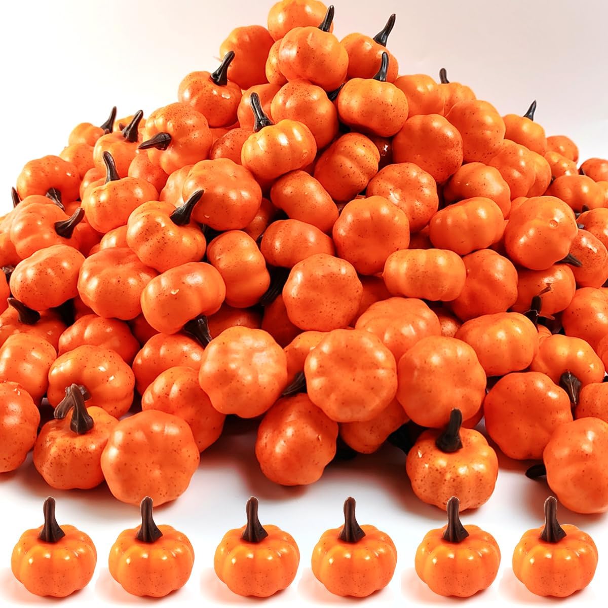 Amazon.com: wybcfp 50Pieces Artificial Miniature Pumpkin Mini Resin ...