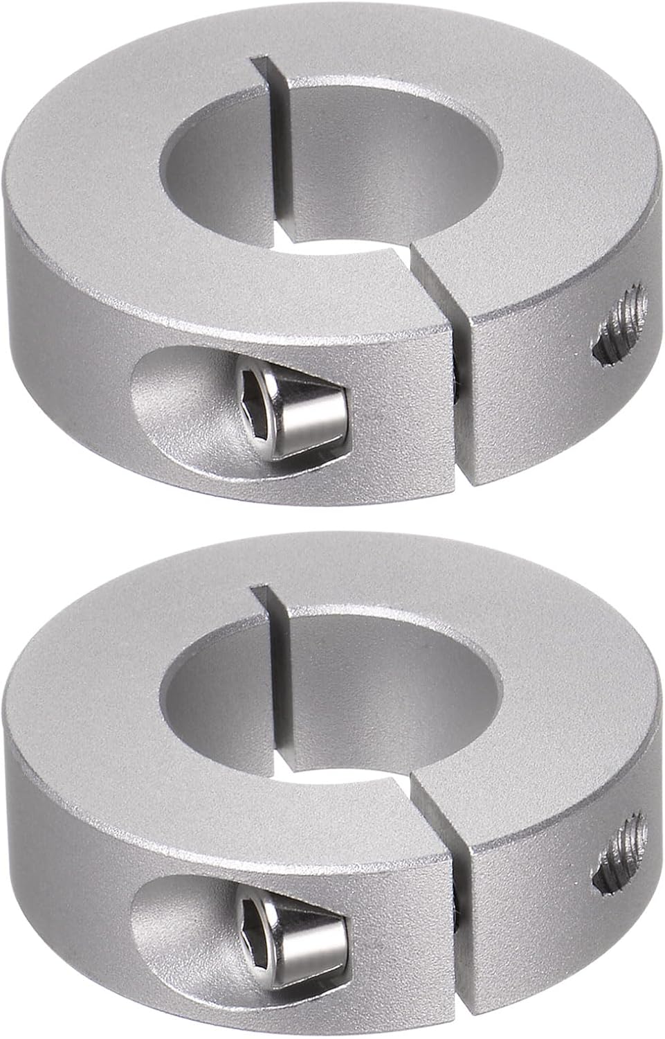 sourcing map 2pcs Shaft Collar 25mm Bore Aluminum Alloy Set Screw Split ...