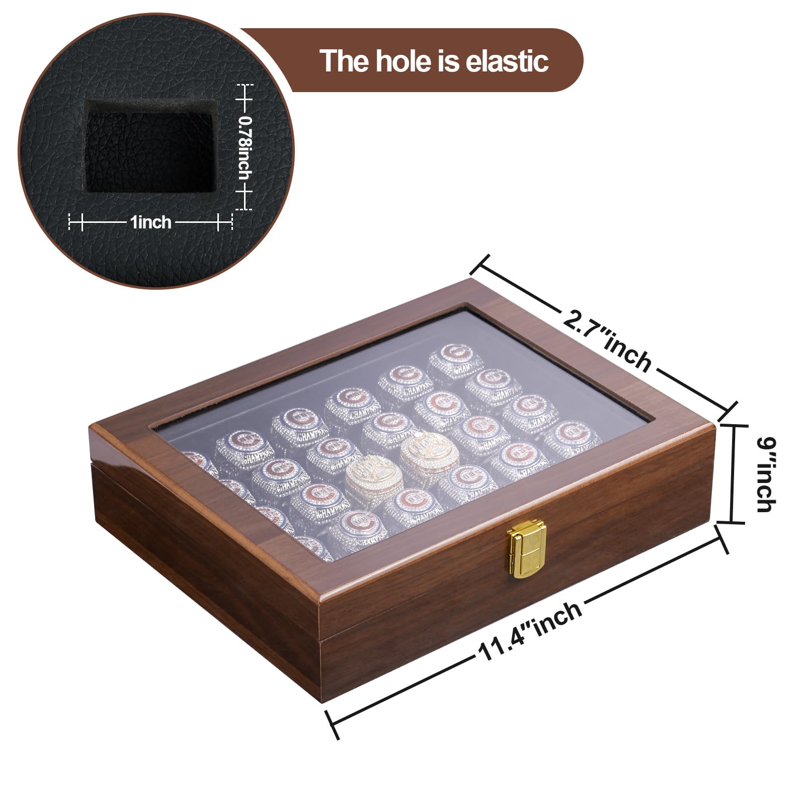 Snapklik.com : Ring Display Case Championship, Sports Baseball Ring ...