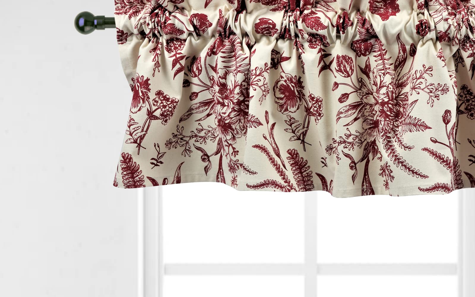 Black Toile Kitchen Curtains