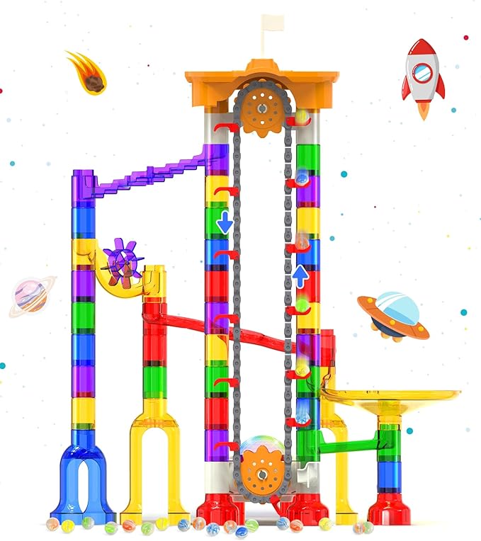 Amazon.com: Motorized Marble Run - Marble Runs Stem Toys for Kids 4-8 8 ...