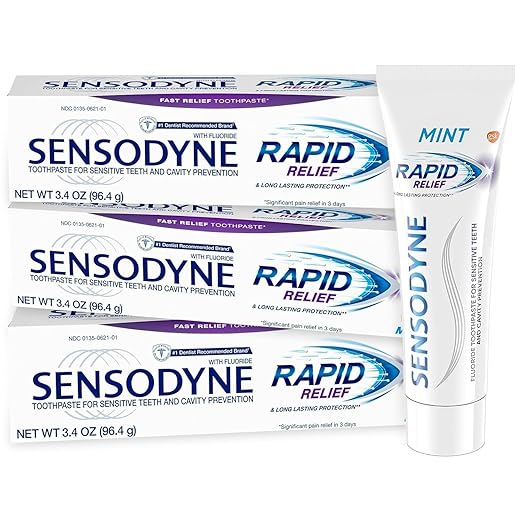 Amazon.com : Sensodyne Rapid Relief Toothpaste for Sensitive Teeth ...
