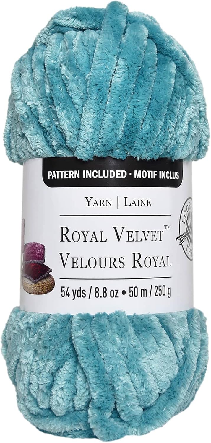 Amazon.com: Loops & Threads Royal Velvet Yarn - Solid Yarn for Knitting ...