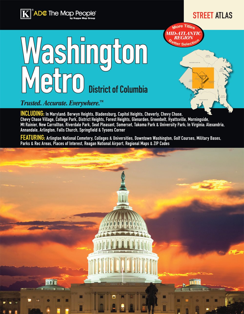 Washington, DC Metro Street Atlas: Kappa Map Group: 9780762584871 ...