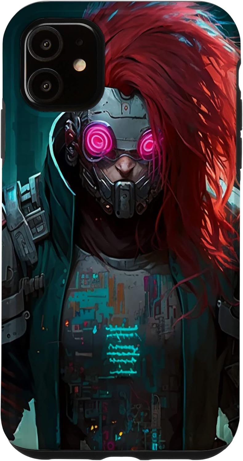 Amazon.com: iPhone 11 Red Haired Cyborg Cyberpunk Evil Villain ...