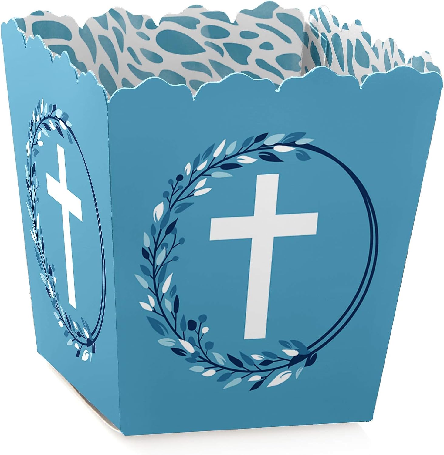 Amazon.com: Big Dot of Happiness Blue Elegant Cross - Party Mini Favor ...