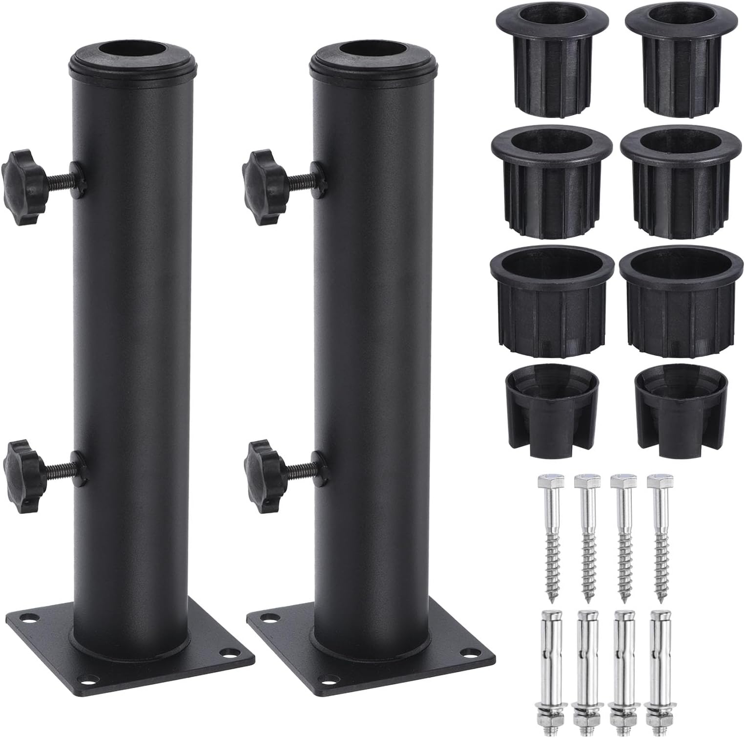 Amazon.com : PATIKIL 2 Set Patio Umbrella Base Stand 2.16" Diameter ...