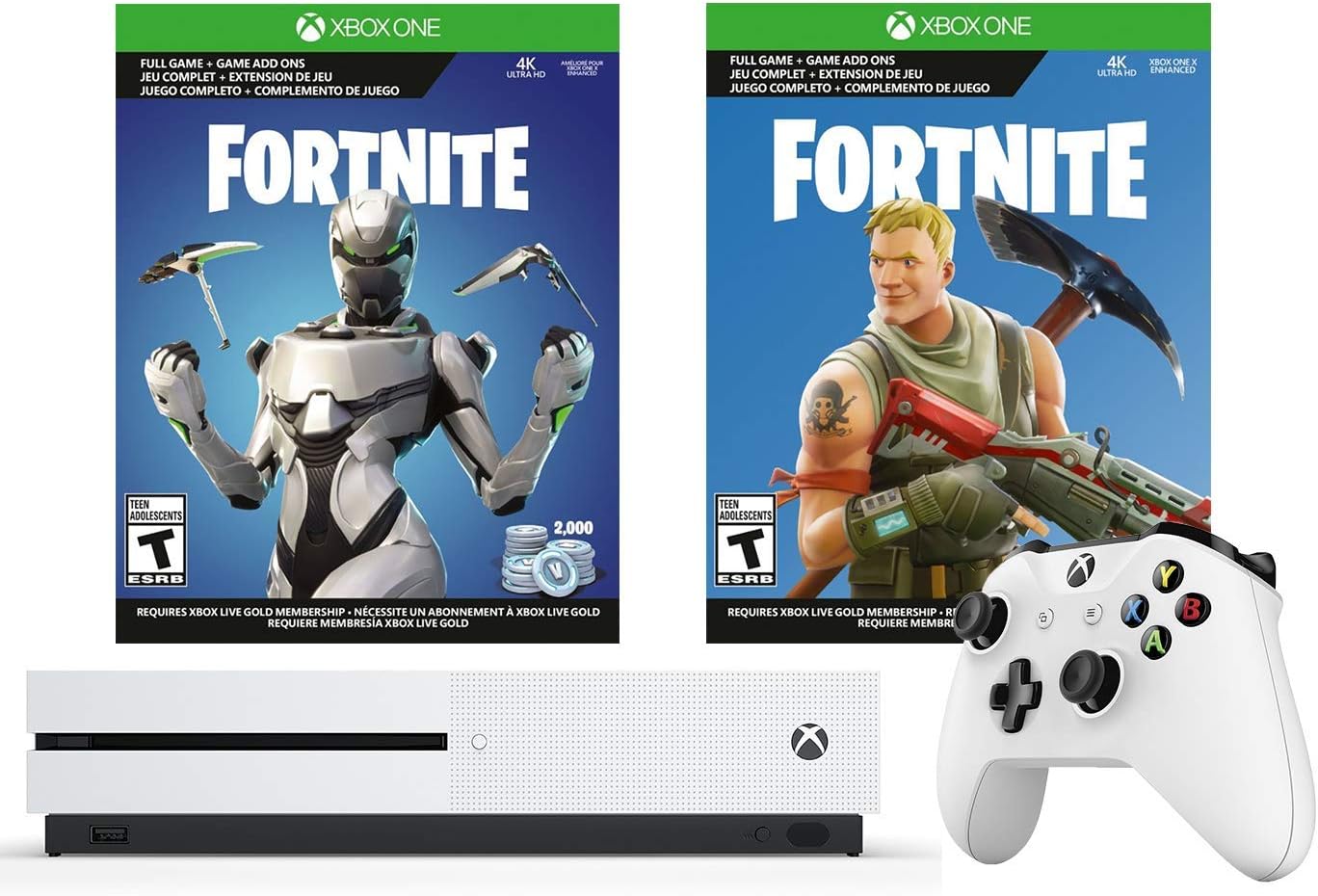 Xbox One S Fortnite Eon Cosmetic Epic Bundle: Fortnite Battle Royale ...