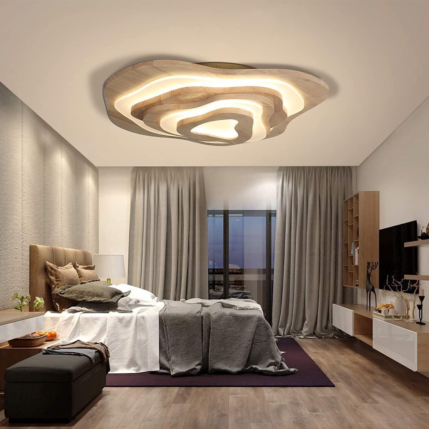 Oak Ceiling With Remote