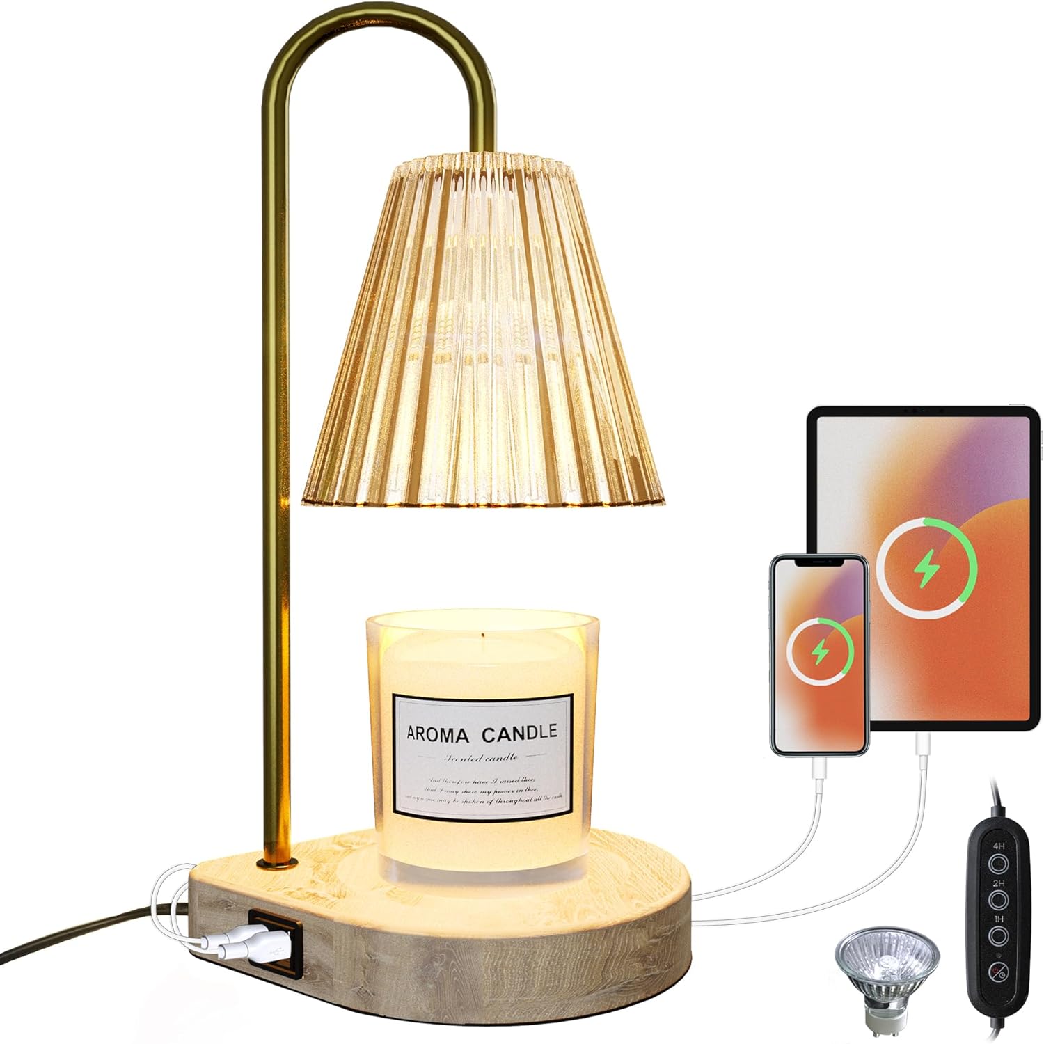 Amazon.com: Candle Warmer Lamp, Electric Candle Lamp, Dimmable Candle ...