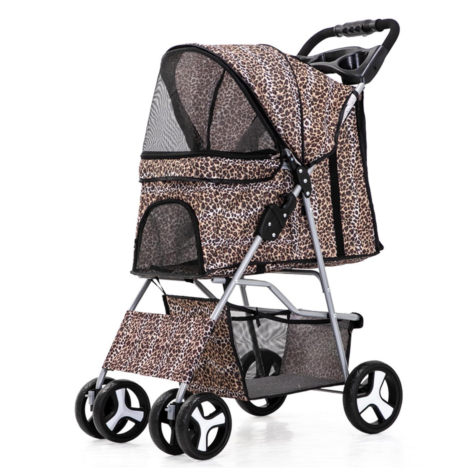 Amazon.com: PJDDP 4 Wheels Pet Stroller for Medium Small Dogs & Cats ...