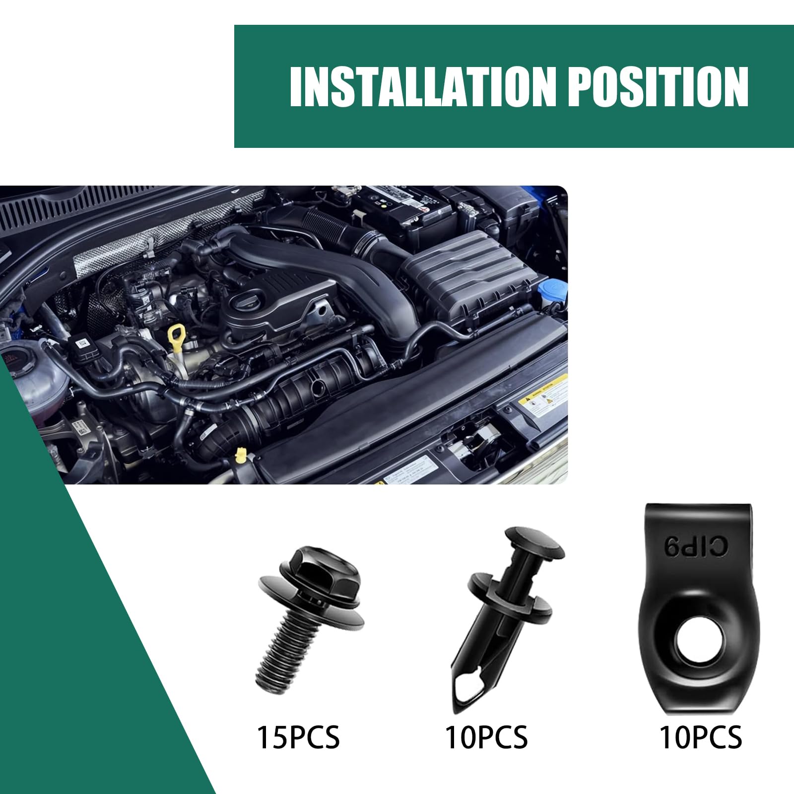 Snapklik.com : Nowkont Car Fender Liner Push Retainer Bolts Kit, 35 PCS ...