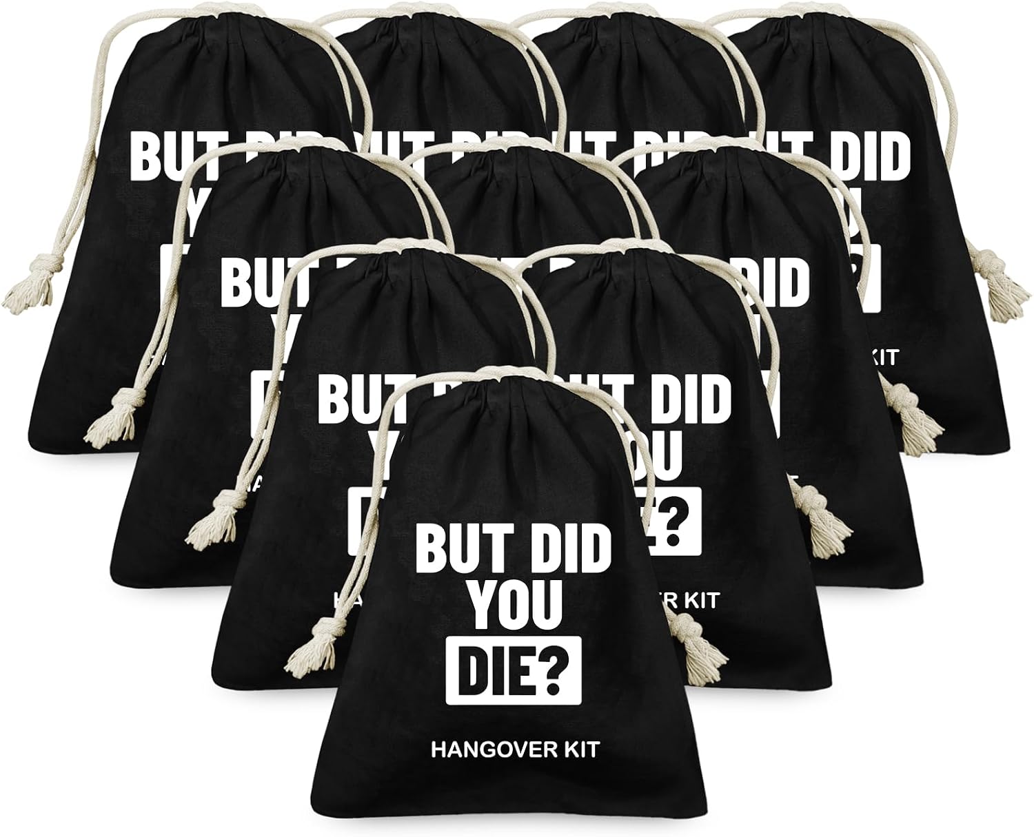 Amazon.com: Remifala 10 Pack But Did You Die Hangover Kit Bags Hangover ...