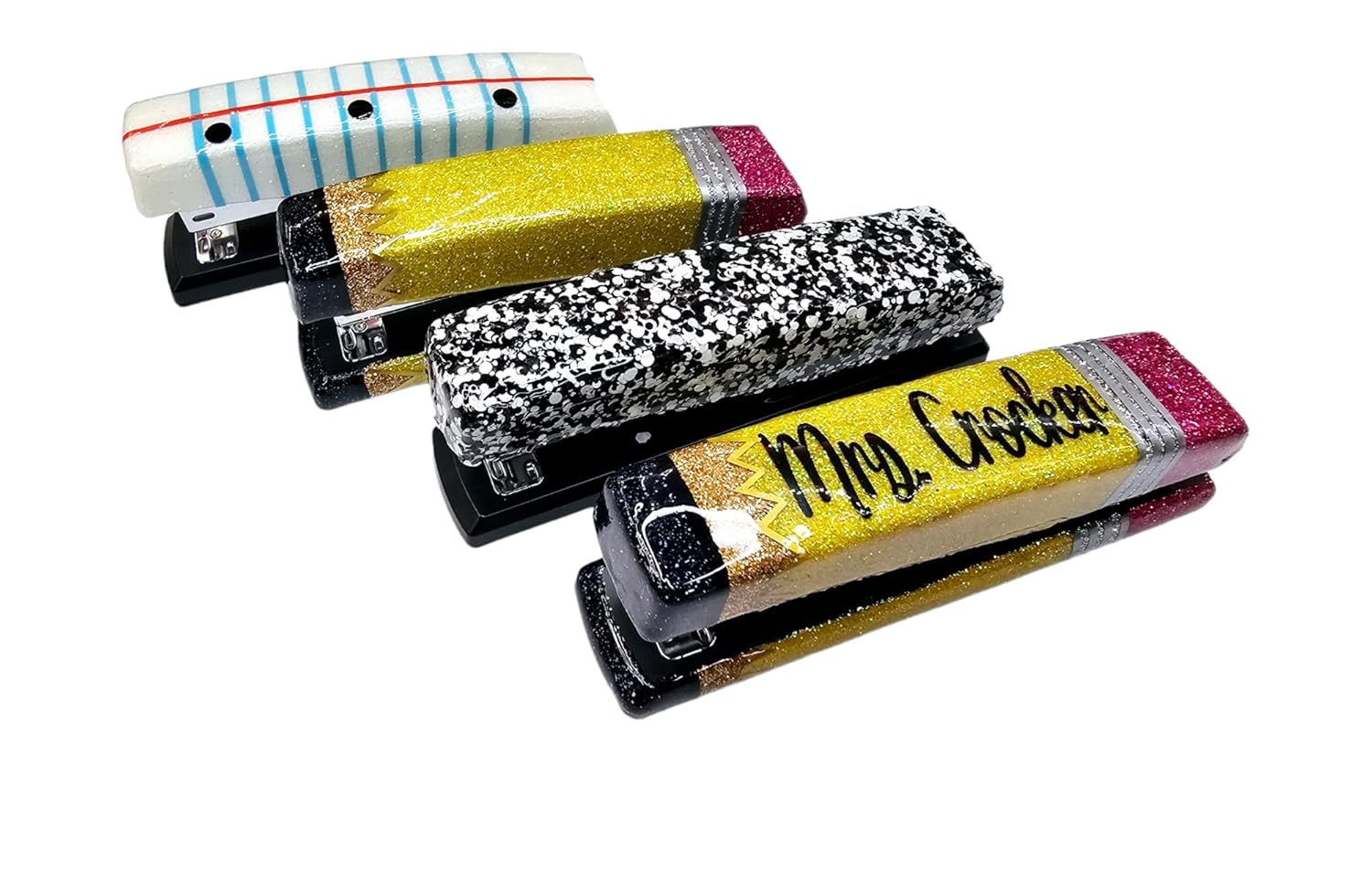 Amazon.com: ONE Custom Epoxy Glitter Teacher Stapler, Your Choice of ...
