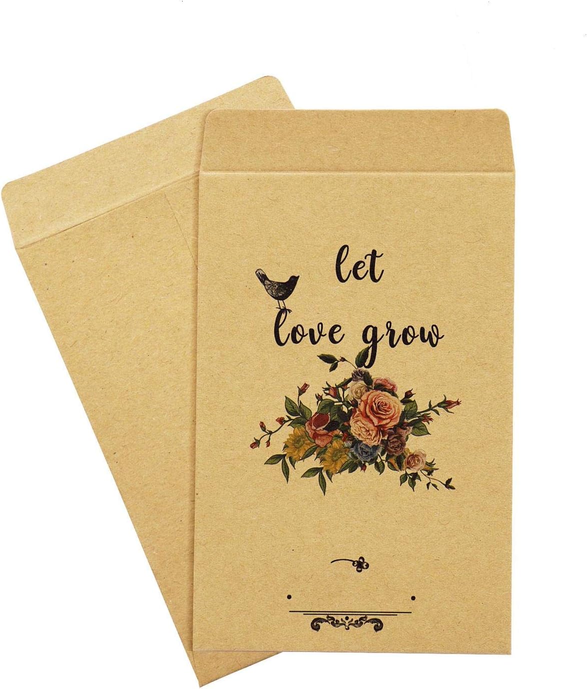 Amazon.com: 50 Pack Unfilled Self Adhesive Packet Envelopes- Let Love ...