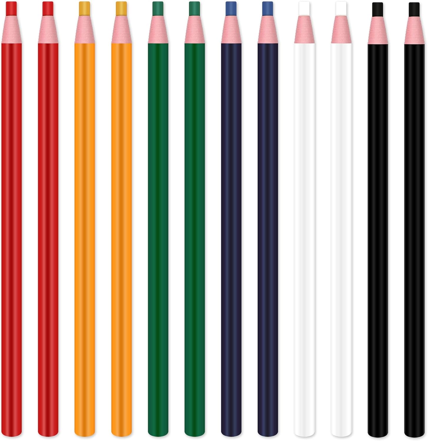 Moalin 12Pcs Sewing Mark Pencil, Sewing Fabric Pencils Free Cutting ...