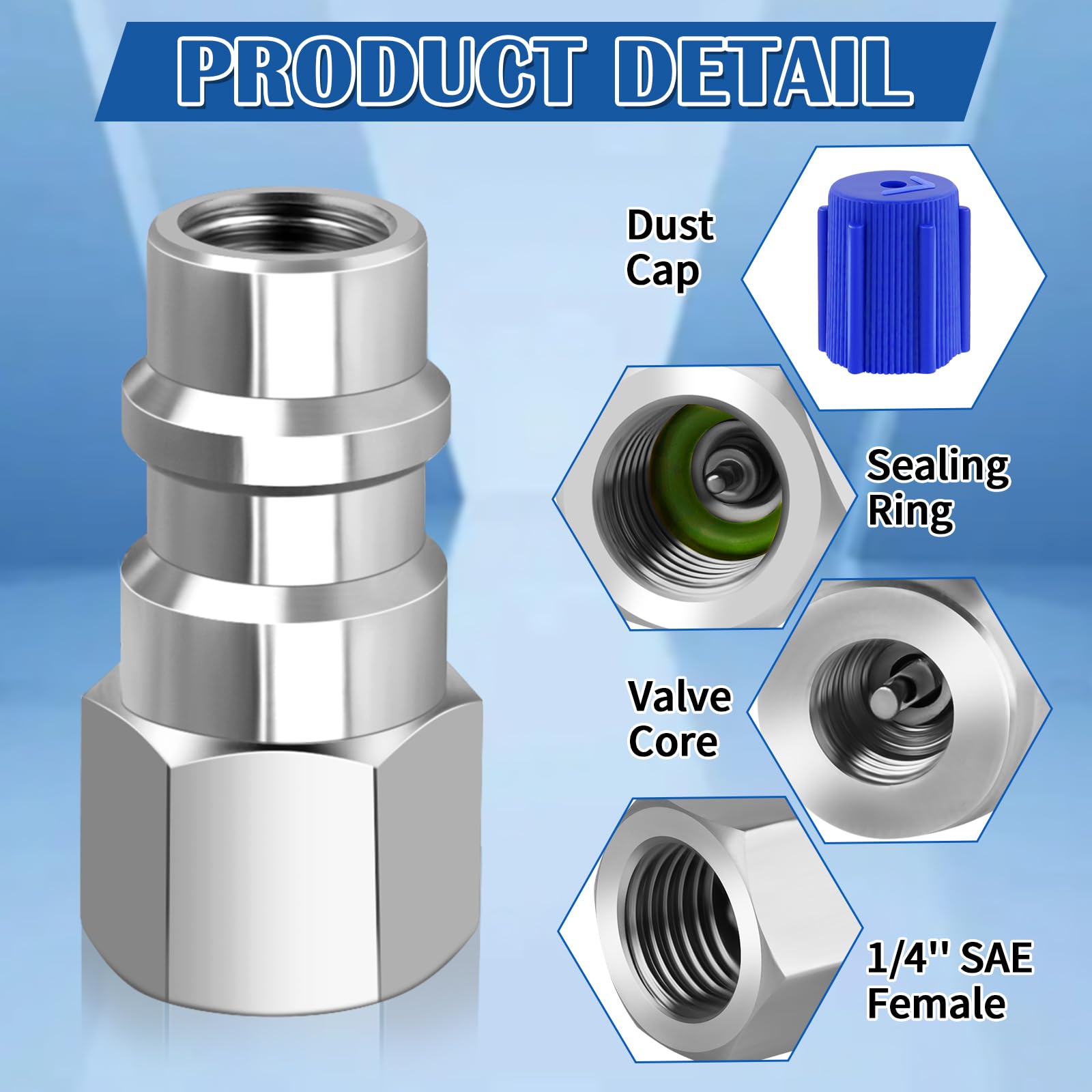 Snapklik.com : FANOVO R12 To R134a Conversion Kit, High & Low Pressure ...