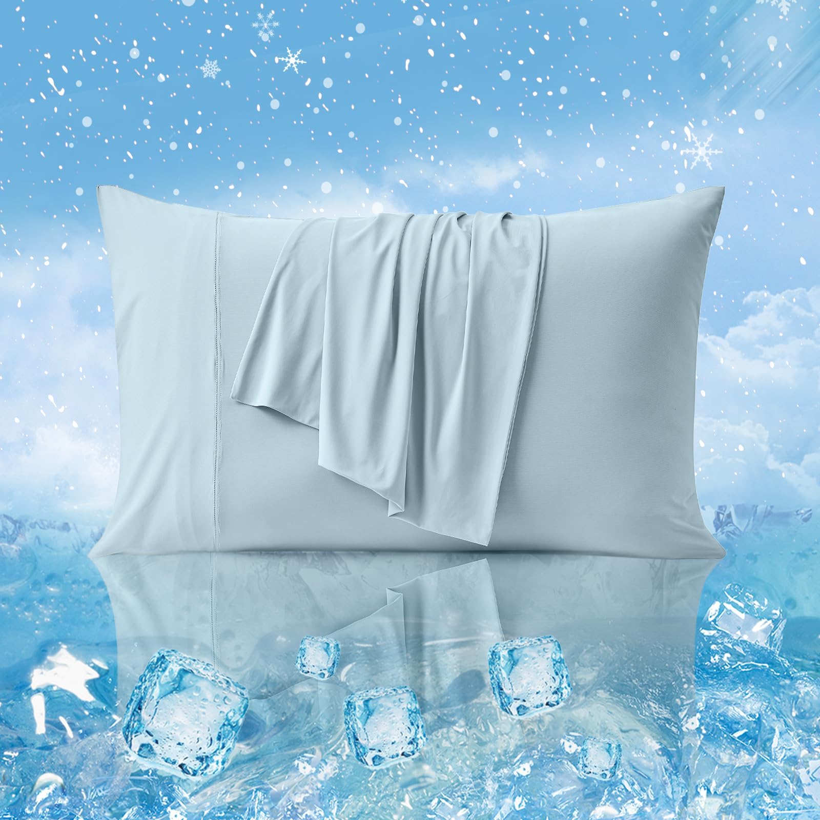 Amazon.com: PHF 2 Pack Cooling Pillow Cases King Size, Q-Max＞0.5 ...