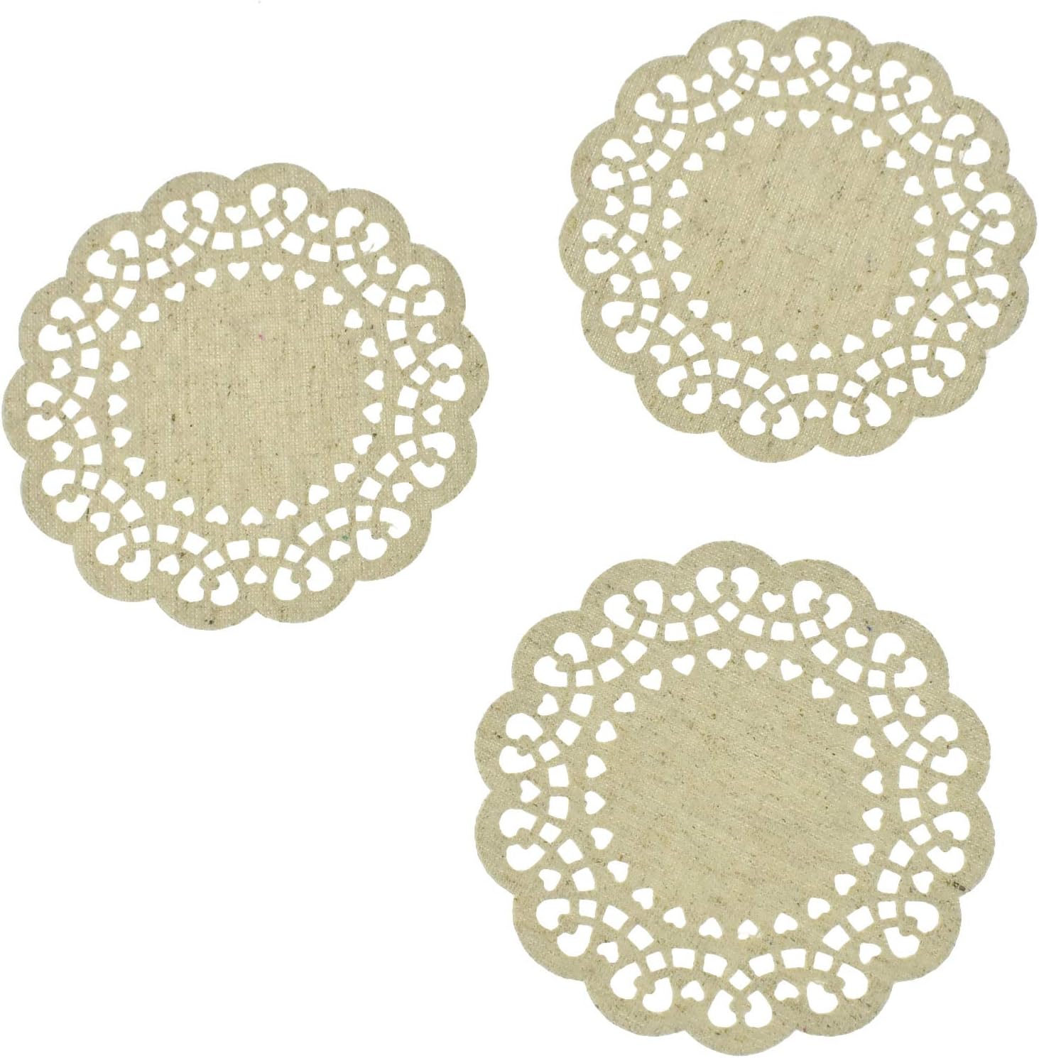 Amazon.com: Homeford Craft Canvas Mini Cutout Heart Doilies, 4-1/16 ...