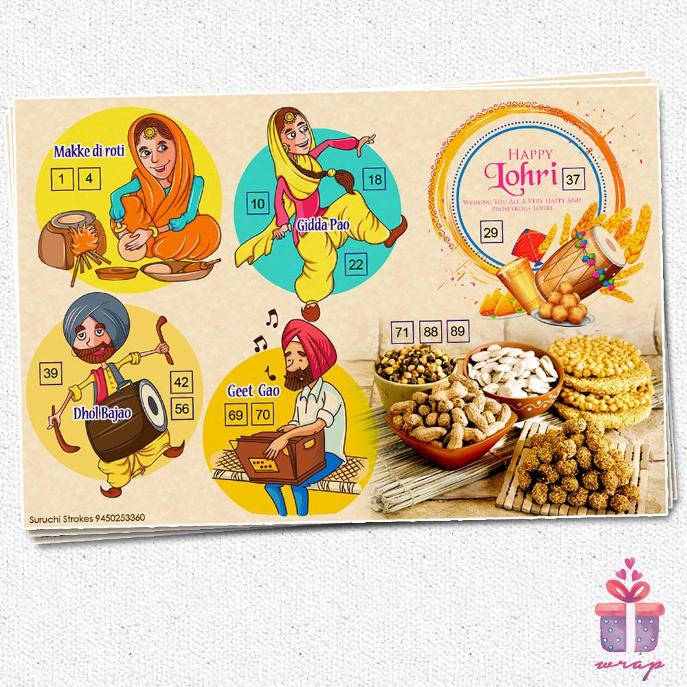 Buy Lohri Theme Tambola Housie Tickets - Lohri Kukuba - Designer Kukuba ...