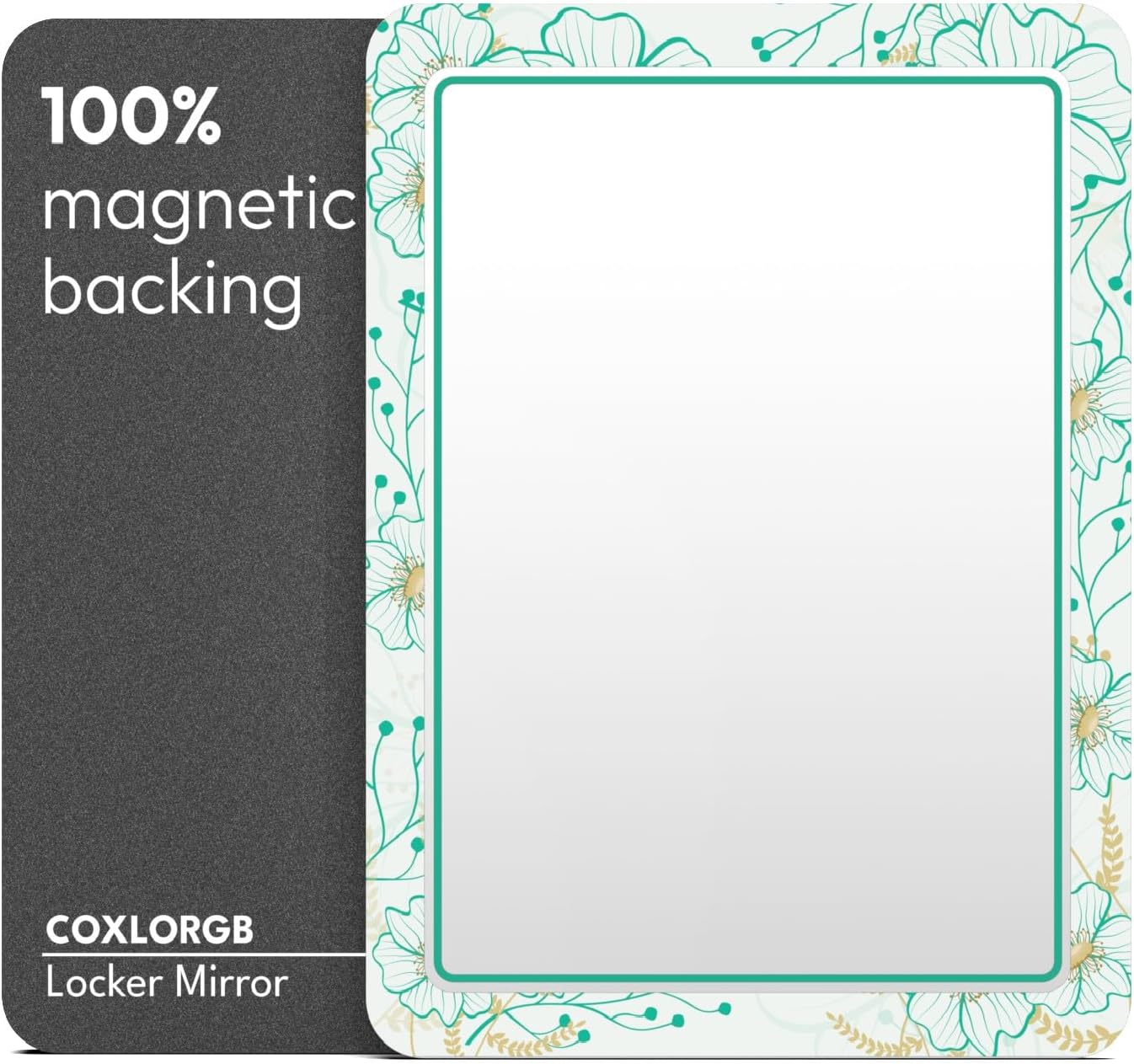 Amazon.com: COXLORGB Locker Mirror Magnetic, 7"L x 5"W, Colorful Floral ...