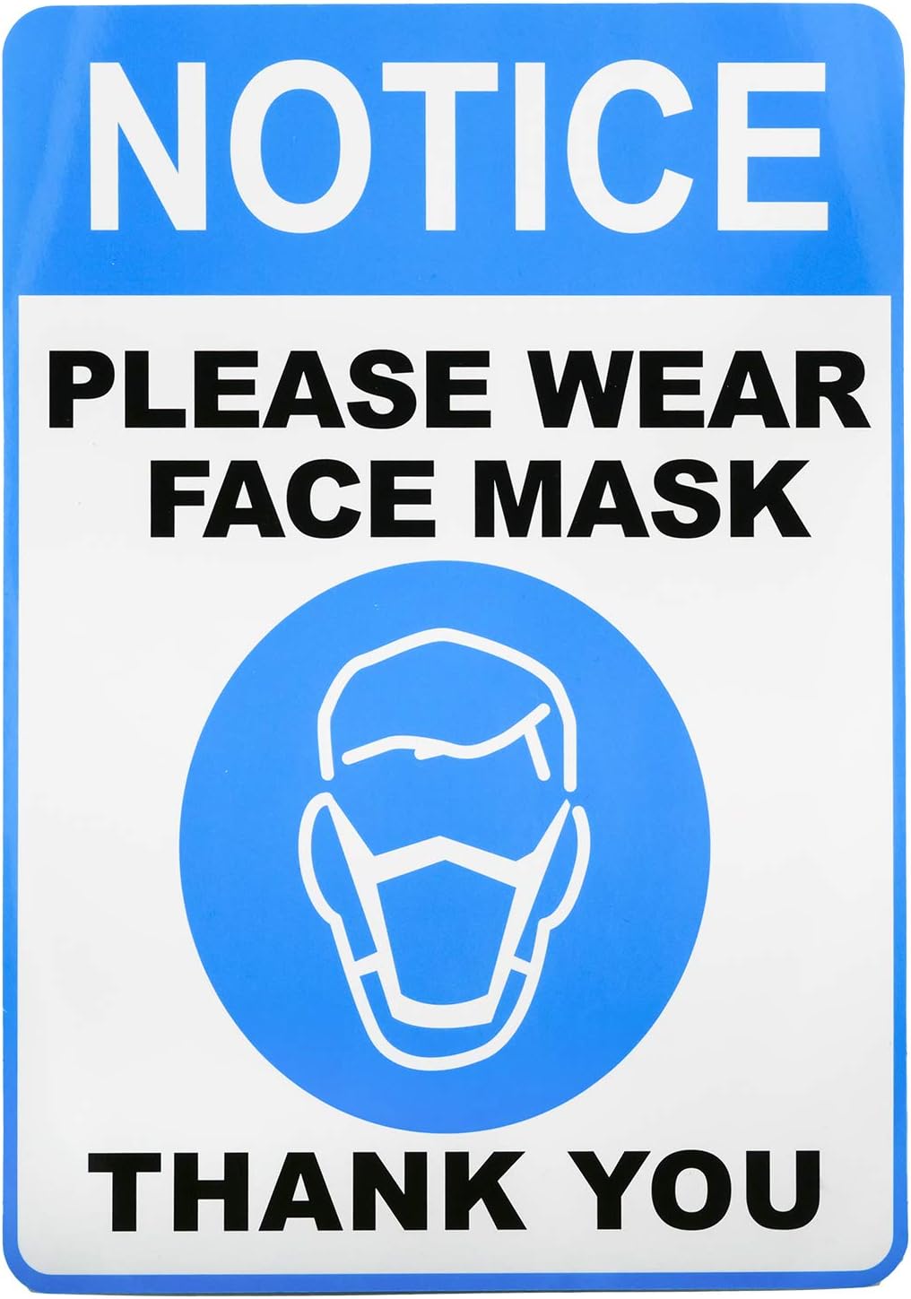 Amazon.com : [100 PACK] Face Mask Required Sticker Sign - Removable ...