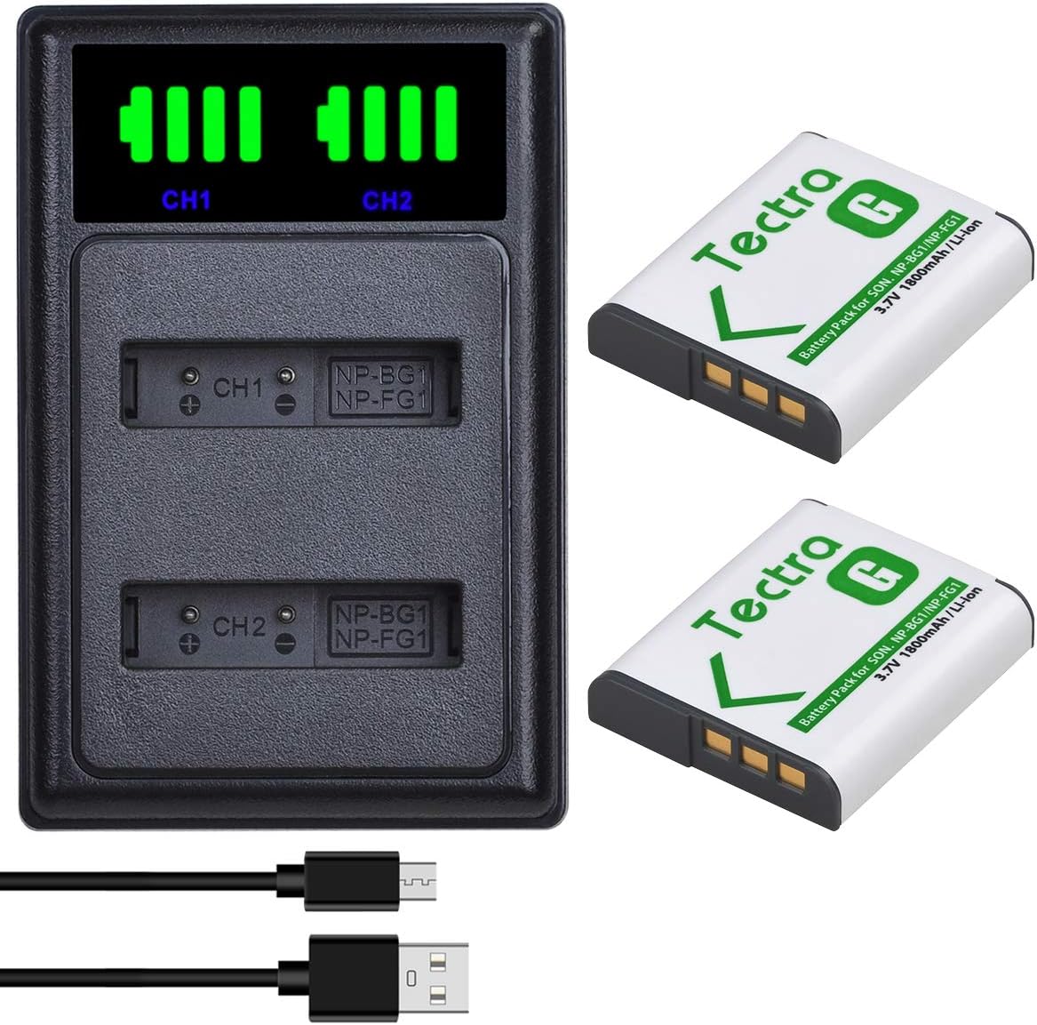 Amazon.com: PowerTrust NP-BX1 3 Pack Battery and LED 3 Port USB Charger ...