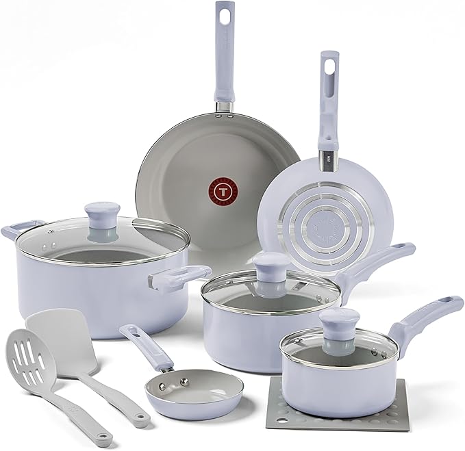 Amazon.com: T-Fal Refresh Ceramic Nonstick Cookware Set, 12-Piece ...