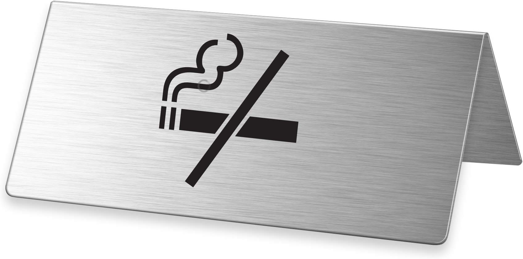 AHANDMAKER 6 Stück Edelstahl Nichtraucher-Schild, Doppelseitiges ...