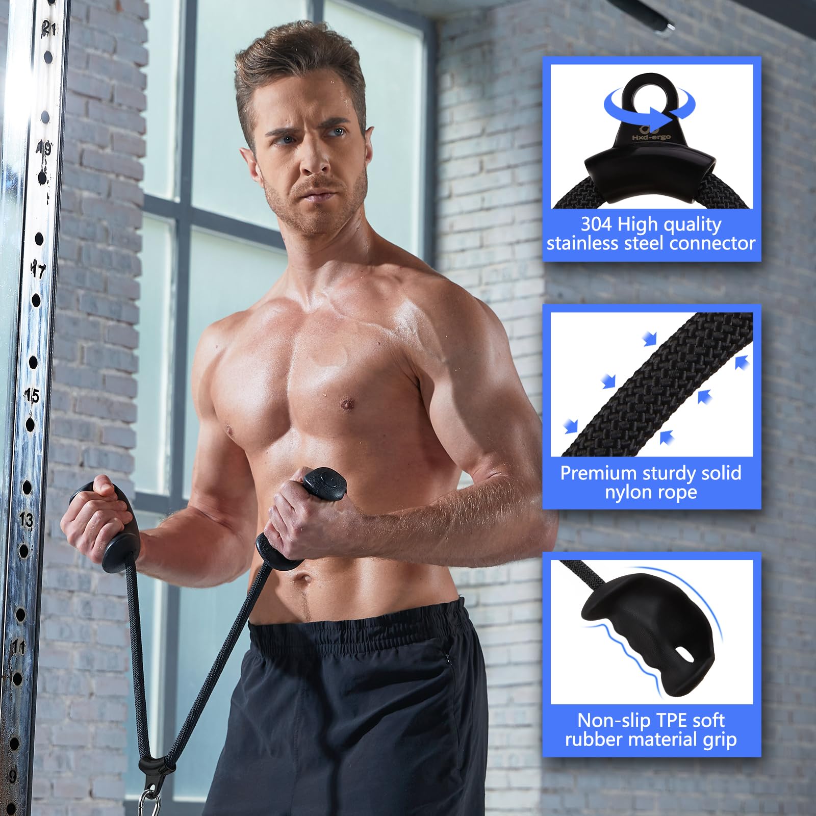 Bicep Curl Cable Machine RPM Power Weight Cable Pulley Machine Lat