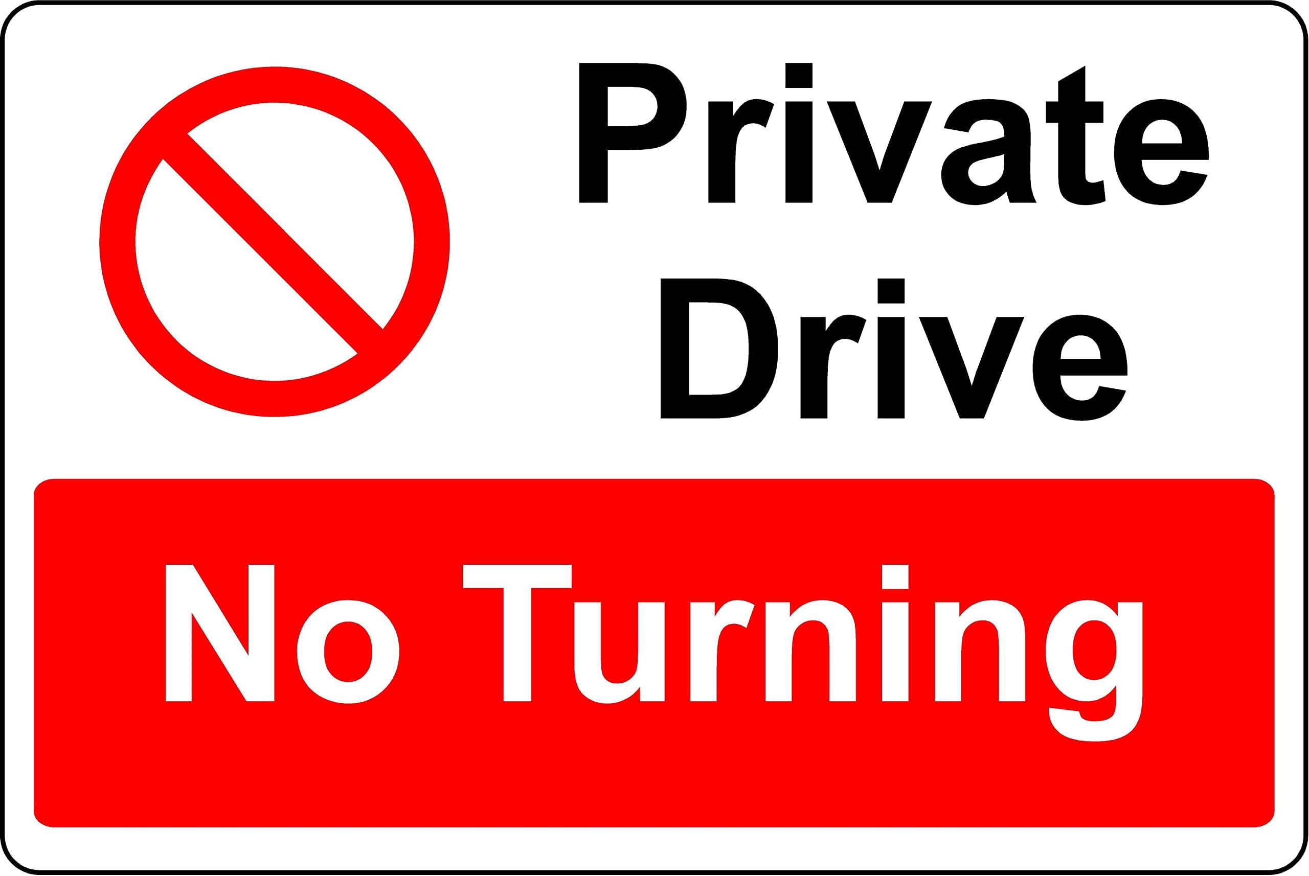 Private Road no Turning Beyond This Point Sign - 1.2mm Rigid Plastic ...