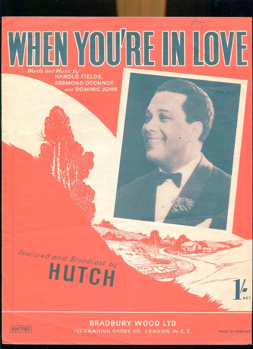 SHEET MUSIC - WHEN YOU'RE IN LOVE - words and music by HAROLD FIELDS ...