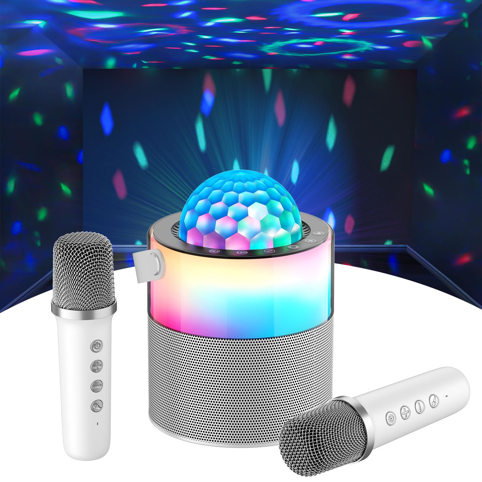 Amazon.com: MOMOHO Karaoke Machine, Mini Portable Bluetooth Speaker ...