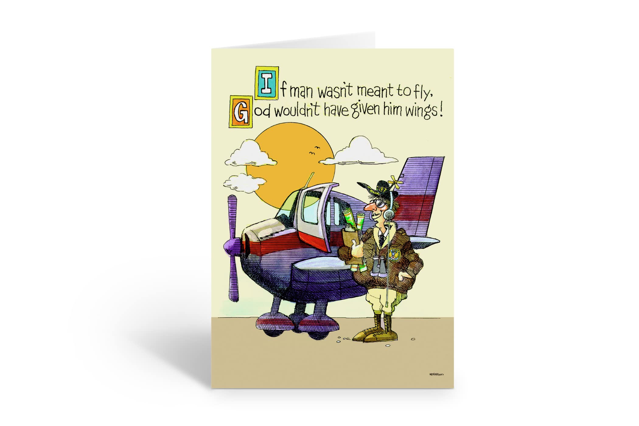 Amazon.com : Stonehouse Collection | Funny Pilot Airplane Note Card ...