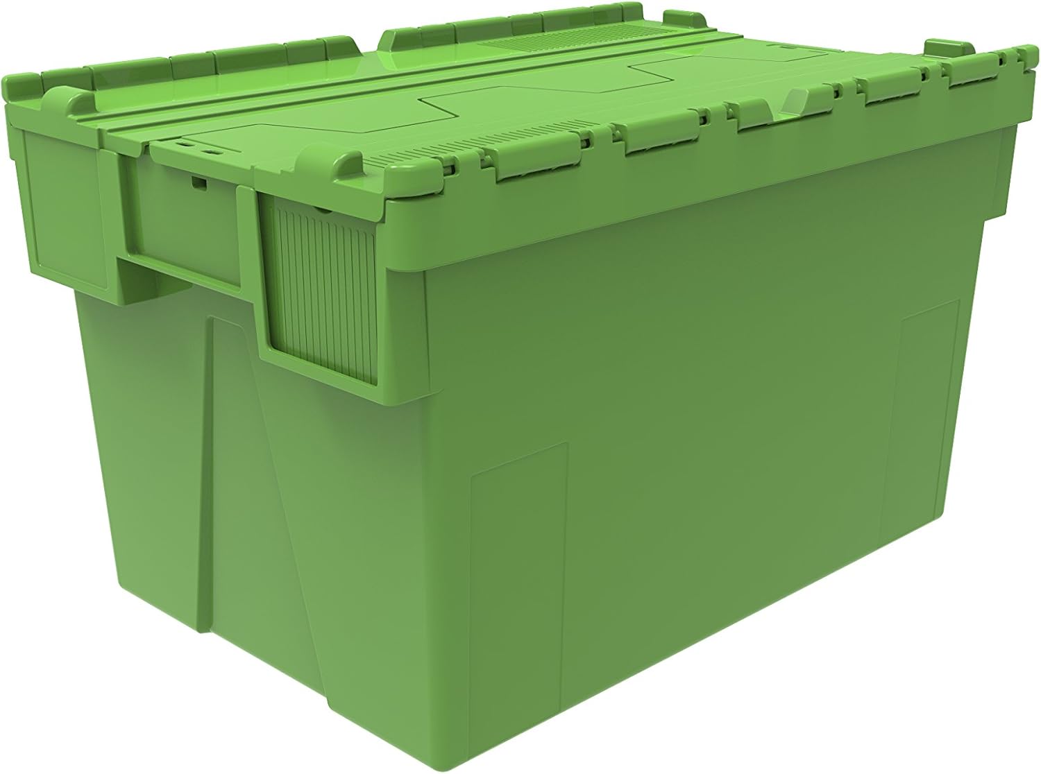 1 x Colour Coded Attached Lidded Plastic Box 65 Litres - Red, Blue or ...