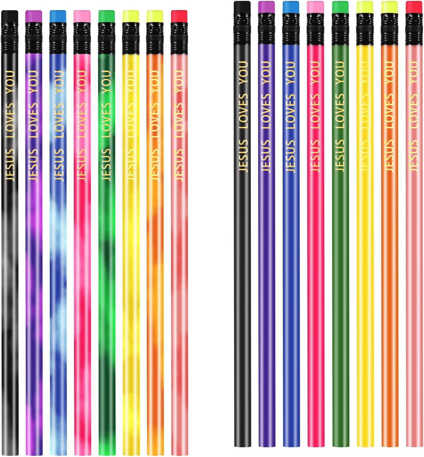 Amazon.com : Farrdun 48 Pieces Color Changing Mood Pencil Jesus Loves ...